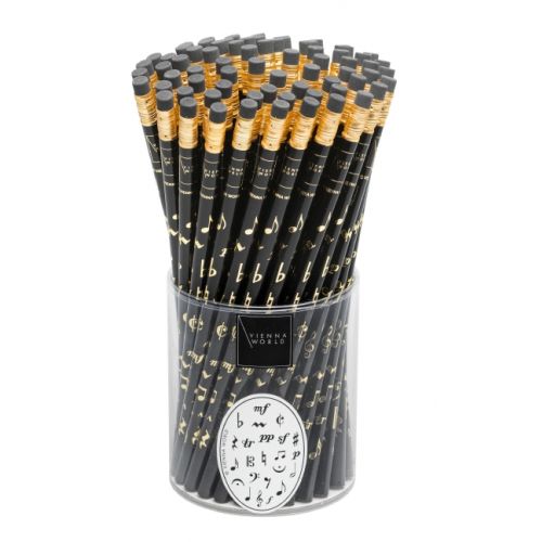 Pencil box Music symbols black