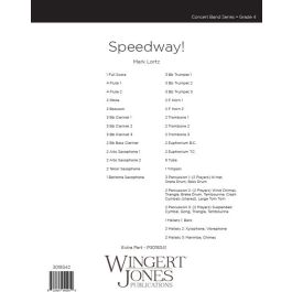 Speedway! - Full Score