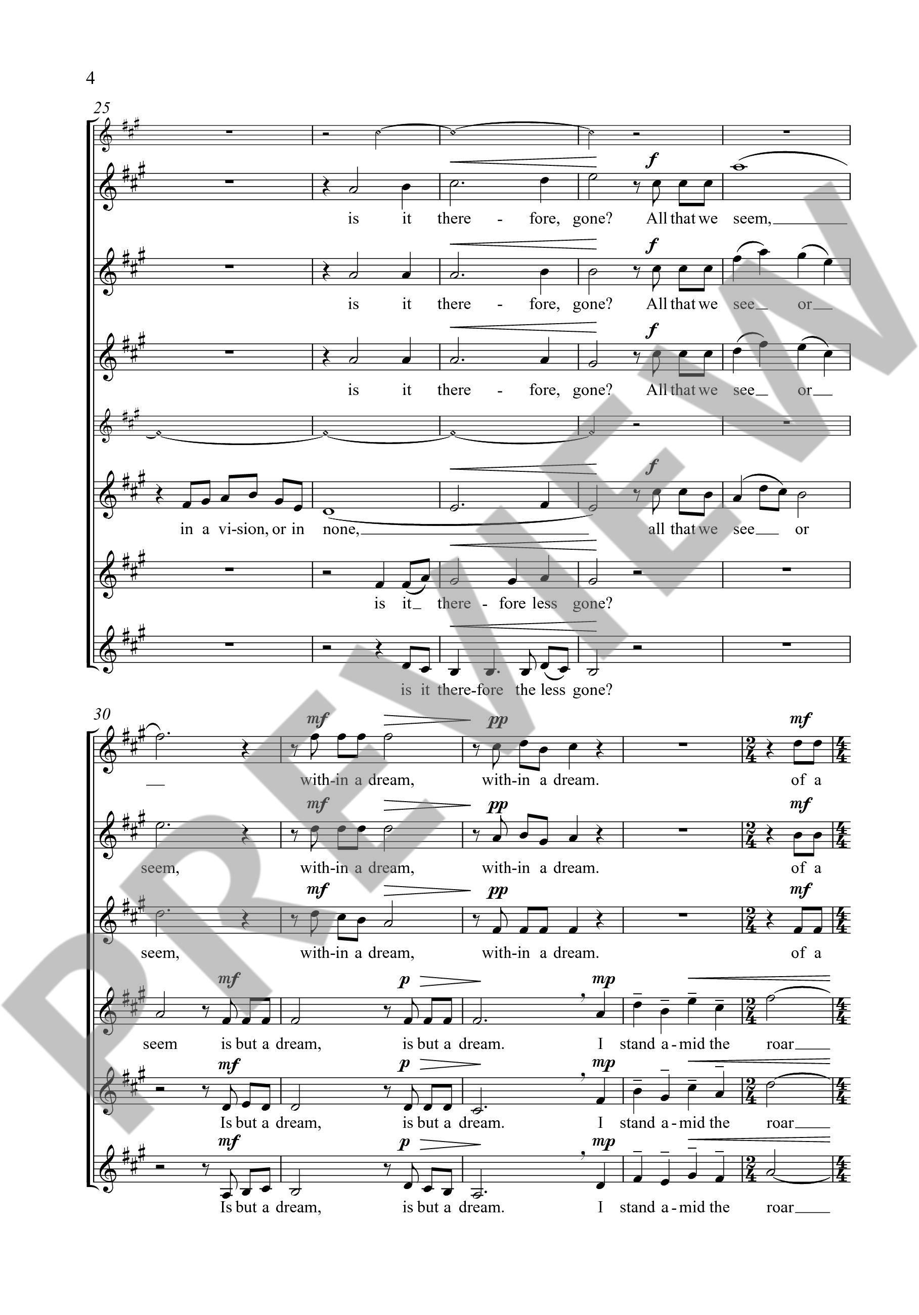 Schronen, Alwin Michael : A Dream within a Dream, - female choir ...