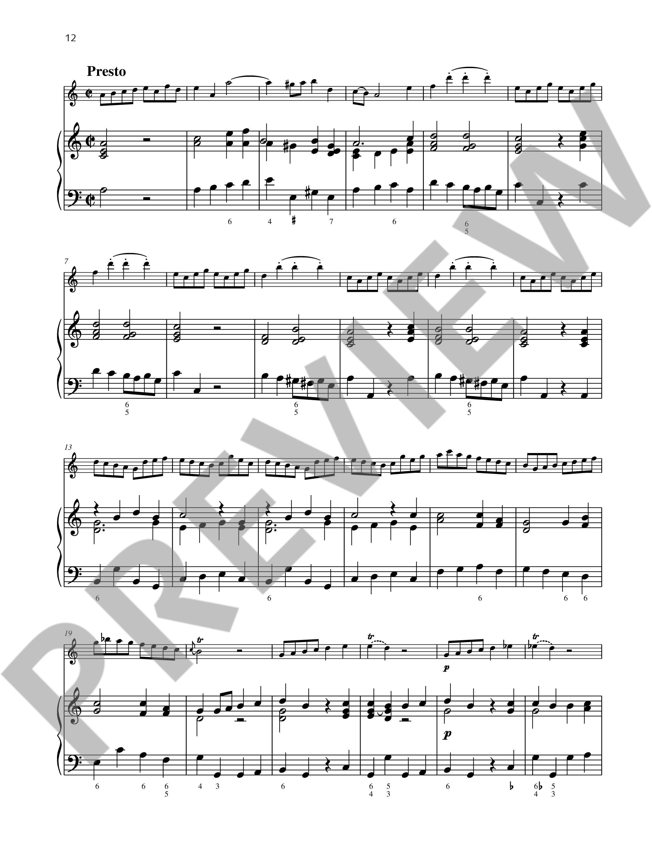 Quantz, Johann Joachim : Six Sonatas, No. 1-3 - flute and basso ...