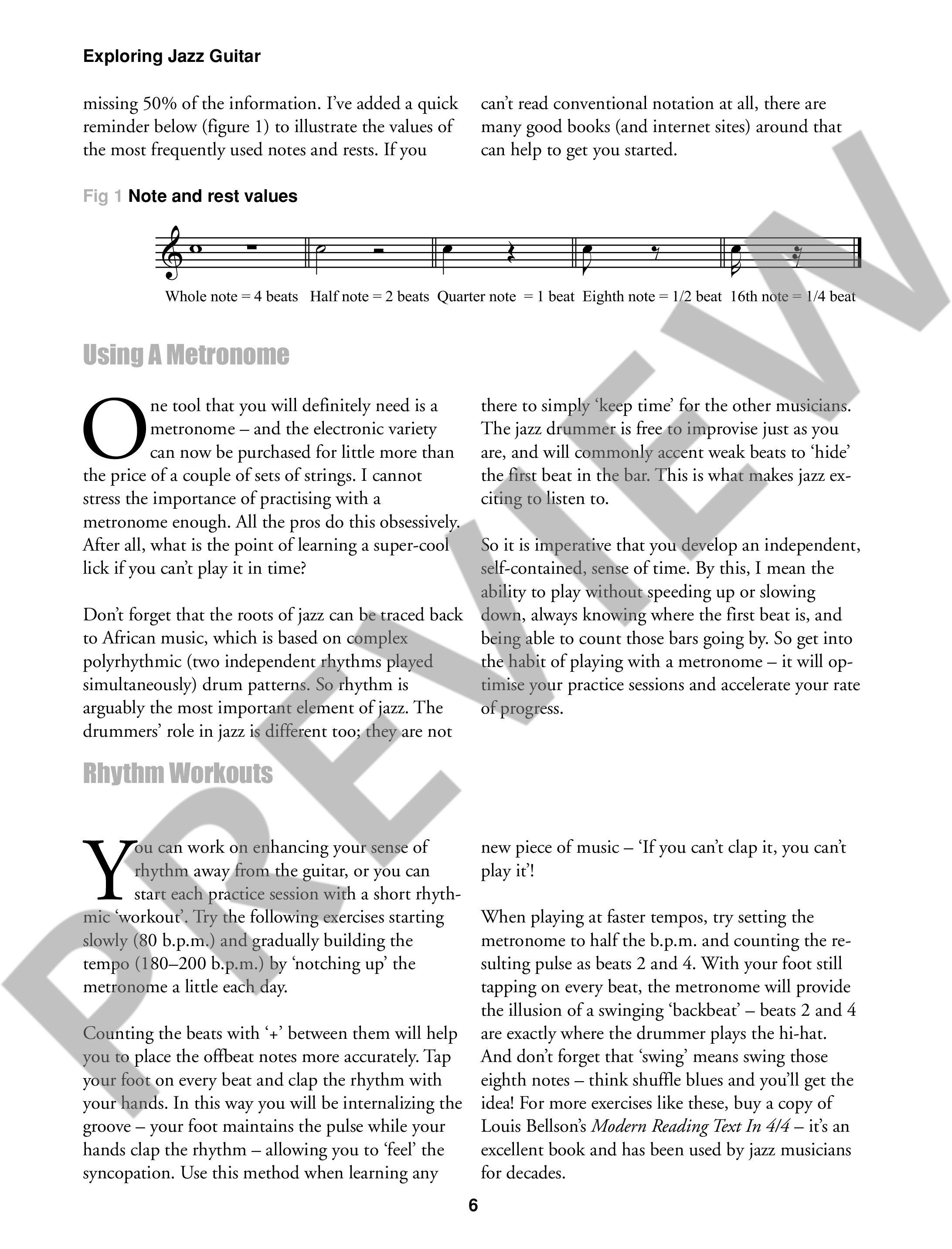 Exploring Jazz Guitar, An Introduction to Jazz Harmony, Technique and ...