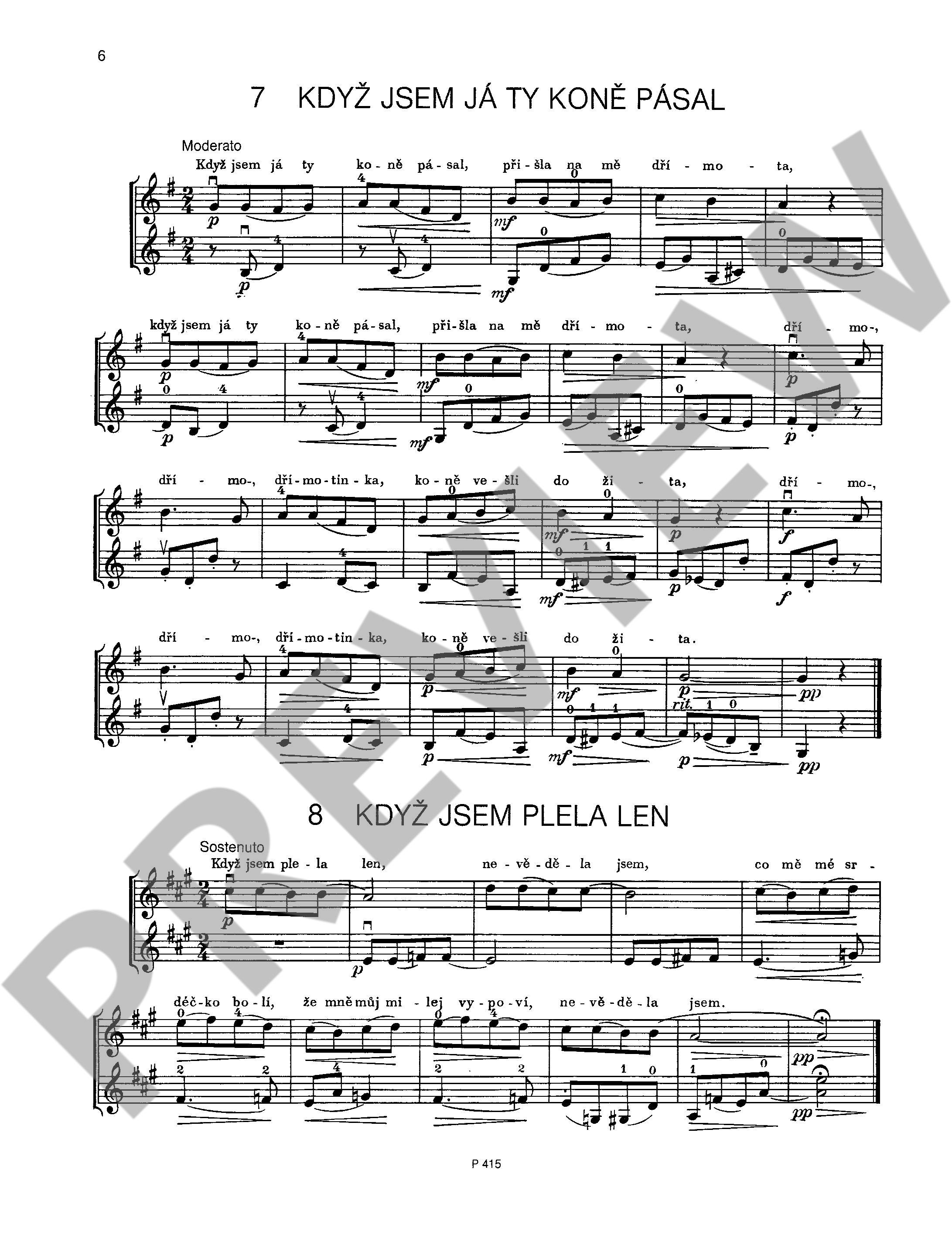 50 Czech Folk Songs and Carols, - 2 violins - Schott Digital :: All ...